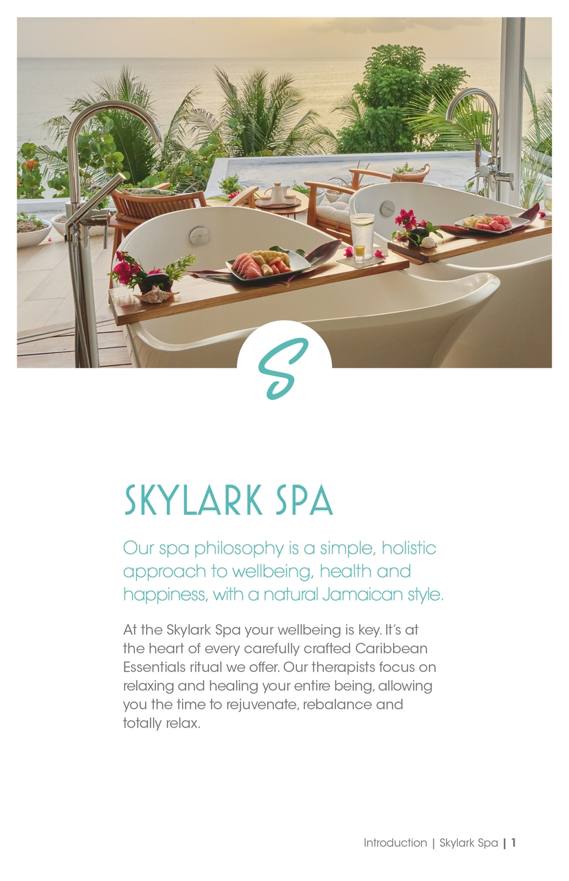 Spa Menu